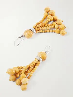 Le Sundial Venice Opera Tasseled Drop Earrings - Yellow