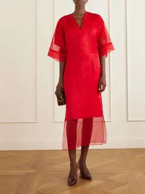 Brandon Maxwell The Zuri Silk-organza Midi Dress