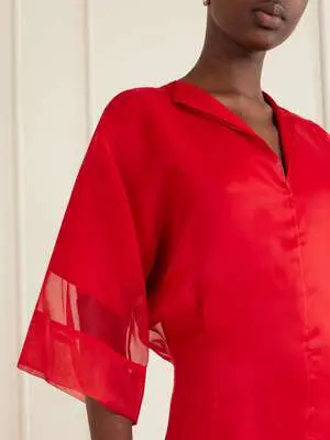 Brandon Maxwell The Zuri Silk-organza Midi Dress