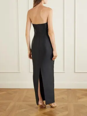 Solace London Ingrid Pleated Gown - Black