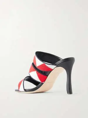 Manolo Blahnik Capro 90 Woven Sandals