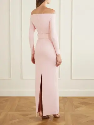 Solace London Sabina Off-the-shoulder Maxi Dress - Pink