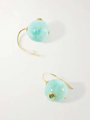 LIZZIE FORTUNATO Comet Beaded Amazonite Earrings