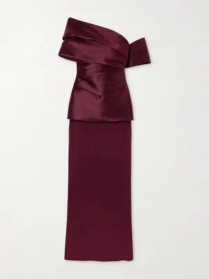 Solace London Lucine Off-the-shoulder Gown - Purple