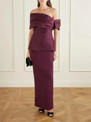Solace London Lucine Off-the-shoulder Gown - Purple
