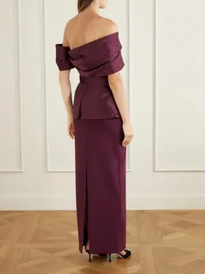 Solace London Lucine Off-the-shoulder Gown - Purple