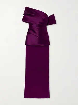 Solace London Lucine Off-the-shoulder Gown - Purple