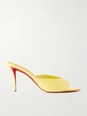 CHRISTIAN LOUBOUTIN Miss Z 80 Leather Mules - Yellow