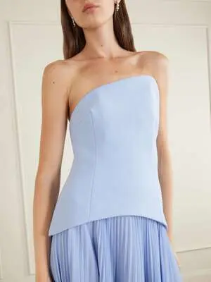 Solace London Britt Pleated Crepe Gown
