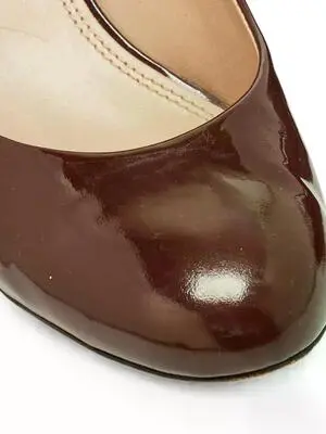 Tory Burch Burgundy Leather Wedge Pumps