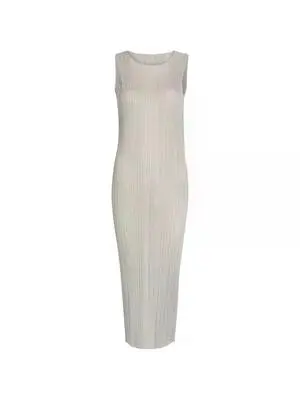 Issey Miyake Sleeveless Midi Dress - Grey