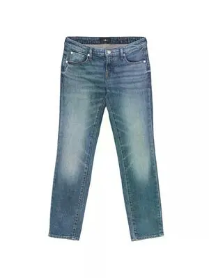7 For All Mankind Faded Five-pocket Jeans - Blue
