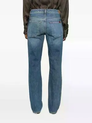 7 For All Mankind Faded Five-pocket Jeans