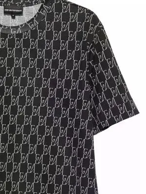 Emporio Armani Monogram-print Short-sleeve T-shirt
