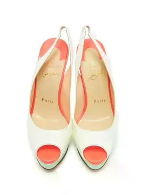 CHRISTIAN LOUBOUTIN Lady Peep Platform Sandals - White