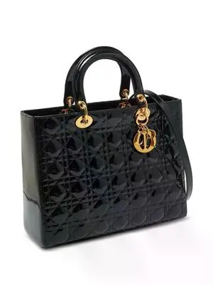 Dior Lady Cannage Tote Bag - Black