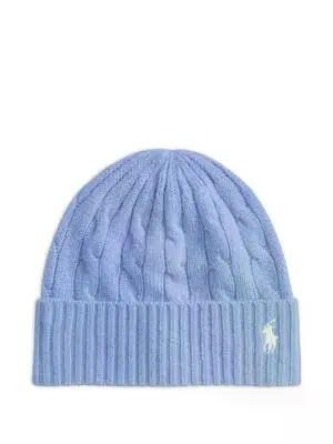 Polo Ralph Lauren Cable-knit Pony Beanie - Blue