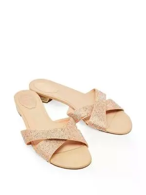 Rene Caovilla Embellished Crossover Sandals