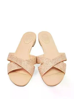 Rene Caovilla Embellished Crossover Sandals