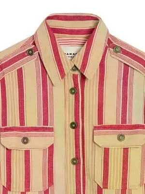 MARANT ETOILE Striped Epaulette Shirt