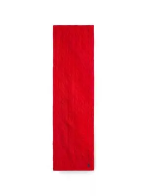 Polo Ralph Lauren Cable-knit Embroidered Pony Scarf