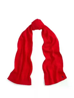 Polo Ralph Lauren Cable-knit Embroidered Pony Scarf