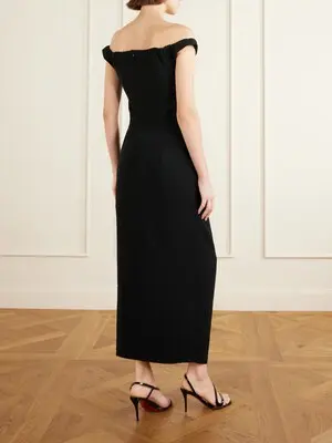 VIOLANTE NESSI Aurel Off-the-shoulder Gathered Midi Dress