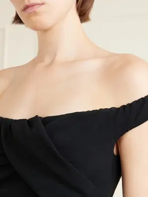 VIOLANTE NESSI Aurel Off-the-shoulder Gathered Midi Dress