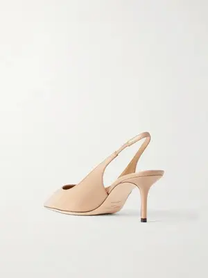 JIMMY CHOO Love 65 Leather Slingback Pumps