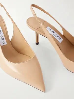 JIMMY CHOO Love 65 Leather Slingback Pumps