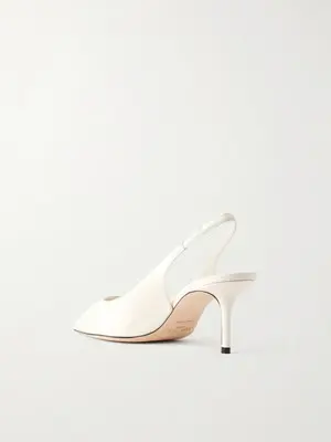 JIMMY CHOO Love 65 Leather Slingback Pumps - Neutrals