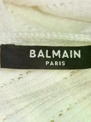 Balmain One-shoulder Pointelle Knit Top