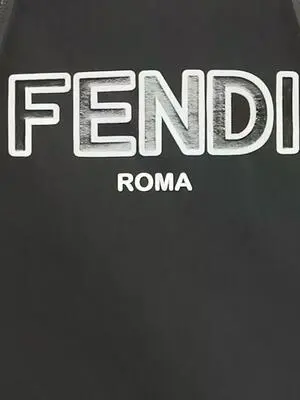 Fendi Roma Logo Print High Neck Ski Top