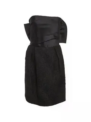 LANVIN Bow Detail Strapless Midi Dress