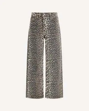 GANNI Animal Print Jeans