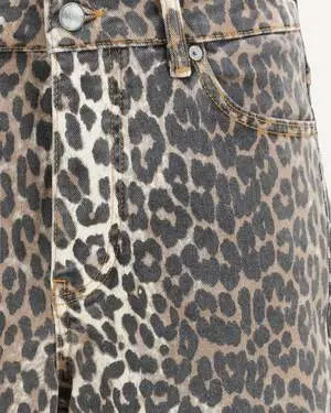 GANNI Animal Print Jeans
