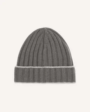 Brunello Cucinelli Cashmere Ribbed Beanie Hat