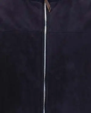 Brunello Cucinelli English Knit Zip-up Jacket With Hood - Blue