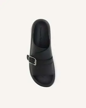 Alexander McQueen Buckle Slide Sandals - Black