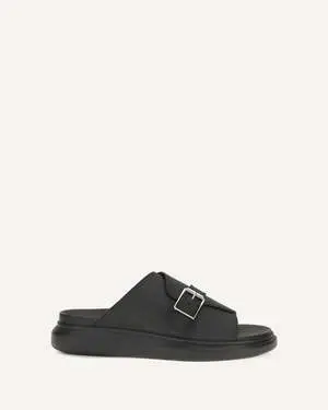 Alexander McQueen Buckle Slide Sandals - Black
