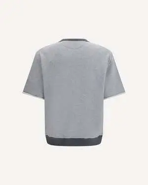 Brunello Cucinelli Melange Fabric T-hirt - Grey
