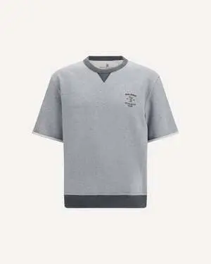 Brunello Cucinelli Melange Fabric T-hirt - Grey