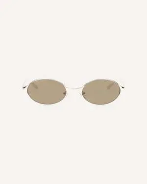 Alexander McQueen Neo Oval Sunglasses - Gold