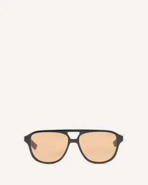 Alexander McQueen Signature Essentials Aviator Sunglasses - Brown
