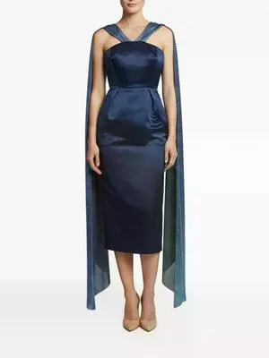 424 Metallic-effect Midi Dress - Blue