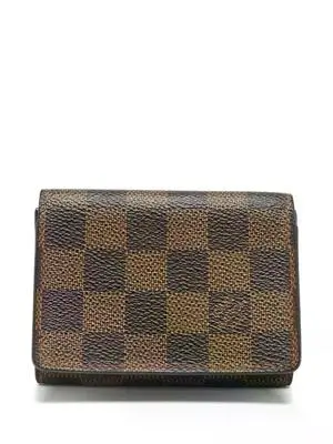 LOUIS VUITTON 2004 Business Damier Ebène Card Holder - Brown