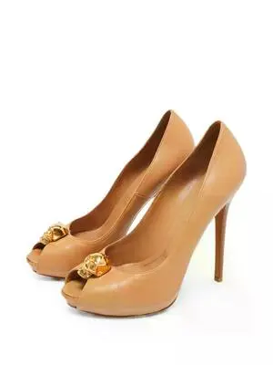 Alexander McQueen Skull Embellished Peep-toe Sandals
