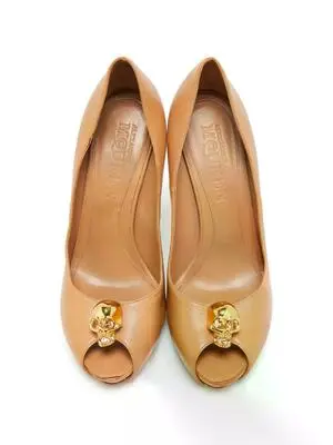 Alexander McQueen Skull Embellished Peep-toe Sandals