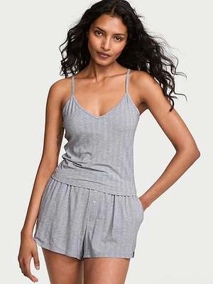 Victoria's Secret So Soft Modal Ultra-fine Cami And Boxer Set - Grey