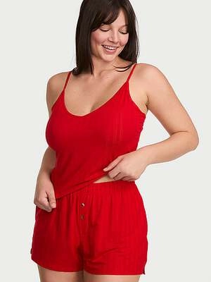 Victoria's Secret So Soft Modal Ultra-fine Cami And Boxer Set - Red